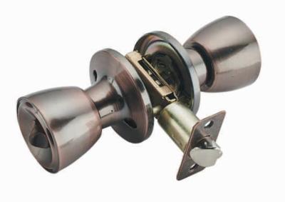 China Brushed Metal Stainless Steel Spherical Door Knob Cylinder Lock with 3 Keys - Household Privacy & Passage Hardware for sale