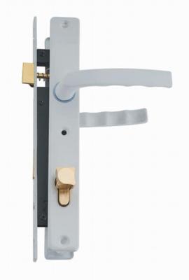 China Classic Long Mortise Door Lock Panel Handle with Electroplate Finish for Wooden and Glass Interior Doors for sale