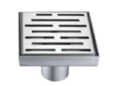 China 304 Stainless Steel Square Floor Drain 133x133mm with Removable Catcher and Backflow Prevention for sale