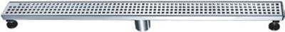 China 304 Stainless Steel Long Square Bathroom Floor Strainer Anti Odor Shower Drain 100mm for sale