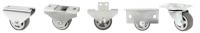 China Plastic Gray TPR Wheel Casters 2 Inch 50mm Swivel With Brake for sale