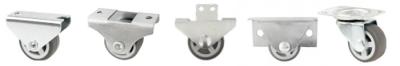 China Plastic Gray TPR Wheel Casters 2 Inch 50mm Swivel With Brake for sale