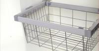 China Corner Cabinet 3-Layer Clothes Hanger with 360° Rotating Basket - 740x900mm Aluminum Alloy Wardrobe Storage System for sale