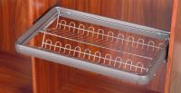 China Pull Out Trouser Hanger Rack with Damping Rail - Adjustable 460×145×150mm Size for 7-14 Pairs Capacity for sale