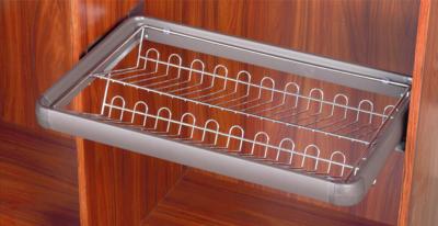 China Pull Out Trouser Hanger Rack with Damping Rail - Adjustable 460×145×150mm Size for 7-14 Pairs Capacity for sale