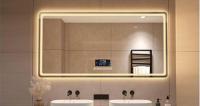 China Customizable Touch Sensor LED Makeup Mirror with Defogger for Bathroom 60x80cm for sale