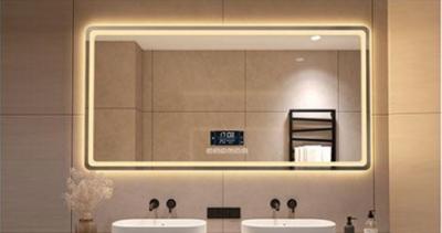 China Customizable Touch Sensor LED Makeup Mirror with Defogger for Bathroom 60x80cm for sale