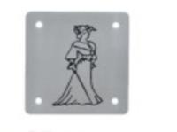 China Custom Stainless Steel 304 Acrylic Restroom Sign Light Door Number Plates for Toilet WC for sale