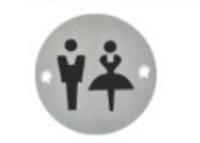 China Custom Acrylic Toilet Door Sign Women Men Bathroom Sign 180x50mm Modern Design for sale