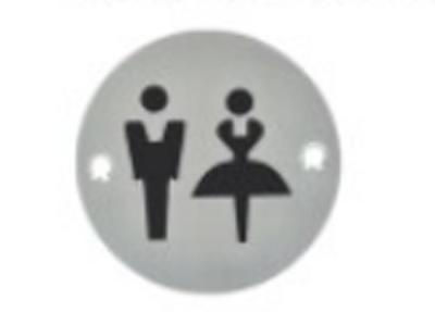 China Custom Acrylic Toilet Door Sign Women Men Bathroom Sign 180x50mm Modern Design for sale