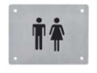 China Stainless Steel Braille Toilet Sign Blind Touch Recognition for Hotel Interior Door for sale