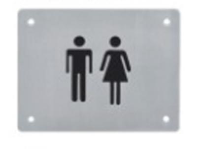 China Stainless Steel Braille Toilet Sign Blind Touch Recognition for Hotel Interior Door for sale