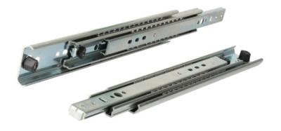 China Stainless Steel Undermount Drawer Slides Soft Close 45mm Height 500mm Length for Kitchen Cabinet for sale