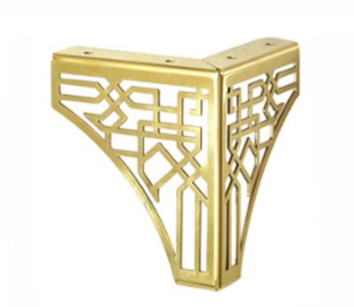 China Golden Metal Sofa Legs 0.25 kg Each Furniture Flower Legs for Sofa Support for sale