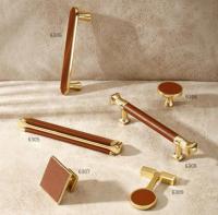 China Gold Nordic Brass Pull Handles for Kitchen Cabinets Wardrobe Drawers 128mm 177.8mm for sale