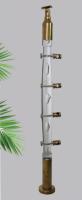 China Luxurious Prefinished Crystal Pillar Balustrade Acrylic Baluster Staircase Handrail 900mm Height for sale