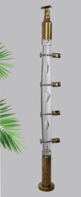 China Luxurious Prefinished Crystal Pillar Balustrade Acrylic Baluster Staircase Handrail 900mm Height for sale