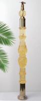 China Acrylic Crystal Baluster Clear Handrail Custom Size 304 Stainless Steel Gold Silver Stair Post for sale
