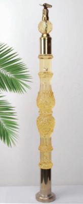 China Acrylic Crystal Baluster Clear Handrail Custom Size 304 Stainless Steel Gold Silver Stair Post for sale