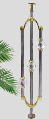 China Acrylic Round Tube Balustrade Post Crystal Stairs Balcony Pillar Column for Modern Railing 1000mm for sale