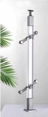 China Modern Crystal Acrylic Staircase Railing Handrail 90cm Height Custom Size for sale