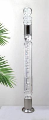 China Crystal Acrylic Stair Balustrade Newel Post Rail Post 850mm 100mm Modern Handrail for Villa for sale