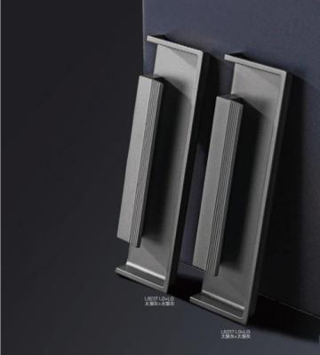 China Concealed Plastic Cabinet Door Handle Recessed Drawer Flush Pull 96mm Silver Black White for sale