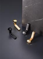 China Aluminum Bathroom Clothes Hook Towel Hanger Wall Mounted 2 Pack Matte Black Satin Gold for sale