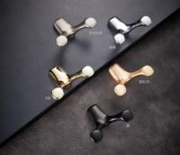 China European Double Cloth Coat Hooks Zinc Alloy Wall Mounted Hooks for Bedroom 2 Pack for sale