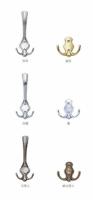 China Zinc Alloy Wall Hook Nickel Plated Clothes Hanger for Home Hotel Bathroom 10 Pack for sale