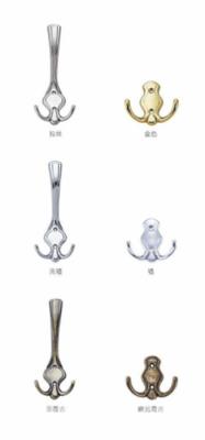 China Zinc Alloy Wall Hook Nickel Plated Clothes Hanger for Home Hotel Bathroom 10 Pack for sale