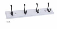 China 4 Hook Wooden Hanger Iron Wall Hooks Cloth Hook for Hanging Clothes Home Decor Black Zinc for sale
