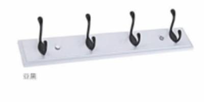 China 4 Hook Wooden Hanger Iron Wall Hooks Cloth Hook for Hanging Clothes Home Decor Black Zinc for sale