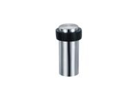 China Hollow Magnetic Door Stop Holder 75mm Height 46mm Base Diameter Satin Stainless Steel Floor Mounted for sale