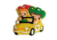 China Bright Color Childrens Wooden Door Knobs 64mm 96mm 128mm with Zinc Alloy Legs and Ceramic Material for sale