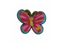 China Butterfly Children's Door Knobs 64mm 96mm 128mm - Smooth Rubber Plastic Safety Hardware with Zinc Alloy Legs for sale