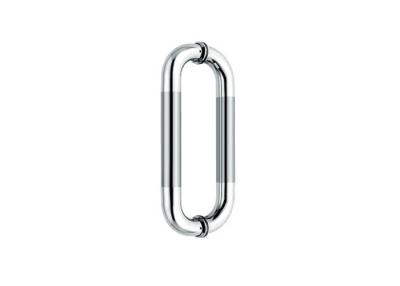 China Stainless Steel Shower Door Handles 32×300-600mm Custom Lengths 100-2000mm SS304 Mirror Finish for sale