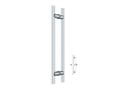 China Stainless Steel Glass Door Handles SS304 SS201 100-2000mm Length Customizable Satin Polished Finish for sale