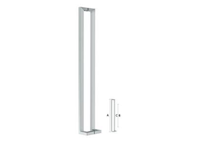 China Stainless Steel Glass Door Handle 32mm Diameter 300-600mm Length Customizable for sale