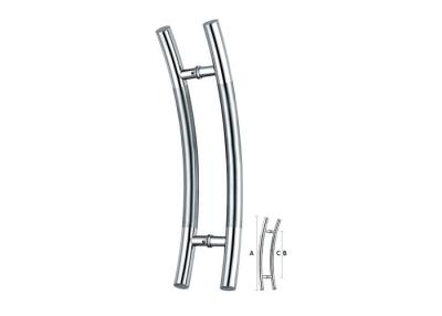China Square Tube Glass Interior Door Handle Stainless Steel 304 Custom Length 100-2000mm for sale