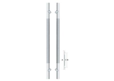 China Luxury Stainless Steel Glass Door Handle 304 Commercial Scratch Resistant 100-2000mm for sale