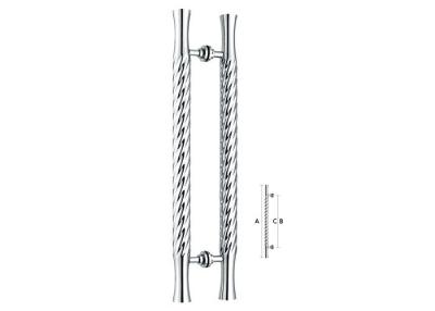 China H Shape Stainless Steel Glass Door Handle 100-2000mm Length SS201 SS304 for sale