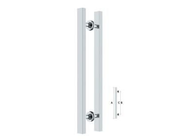 China Stainless Steel Furniture Door Pull Handle SS201 SS304 100-2000mm Length Customizable for sale