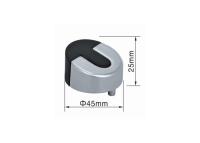 China Floor Mounted Magnetic Door Stop Holder 75mm Height 46mm Diameter Stainless Steel 304 Adjustable for sale