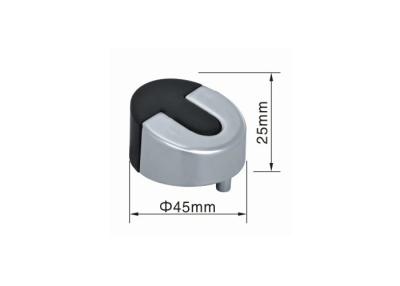 China Floor Mounted Magnetic Door Stop Holder 75mm Height 46mm Diameter Stainless Steel 304 Adjustable for sale