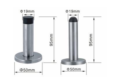 China Stainless Steel Floor Mounted Door Stop & Modern Sofa Legs - Dual Mounting Furniture Hardware Accessories for sale
