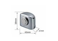 China Heavy Duty Magnetic Door Stop Holder 45x31x38mm 77mm Height Floor Mounted Zinc Alloy Construction for sale