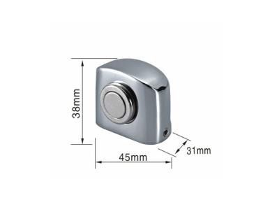 China Heavy Duty Magnetic Door Stop Holder 45x31x38mm 77mm Height Floor Mounted Zinc Alloy Construction for sale
