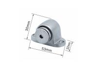China Flush Floor Door Stop Heavy Duty Stainless Steel 2 Inch Metal Door Stopper for sale