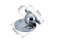 China Round Stainless Steel Magnetic Door Stop 77mm Height Zinc Alloy Industrial Door Stay for sale